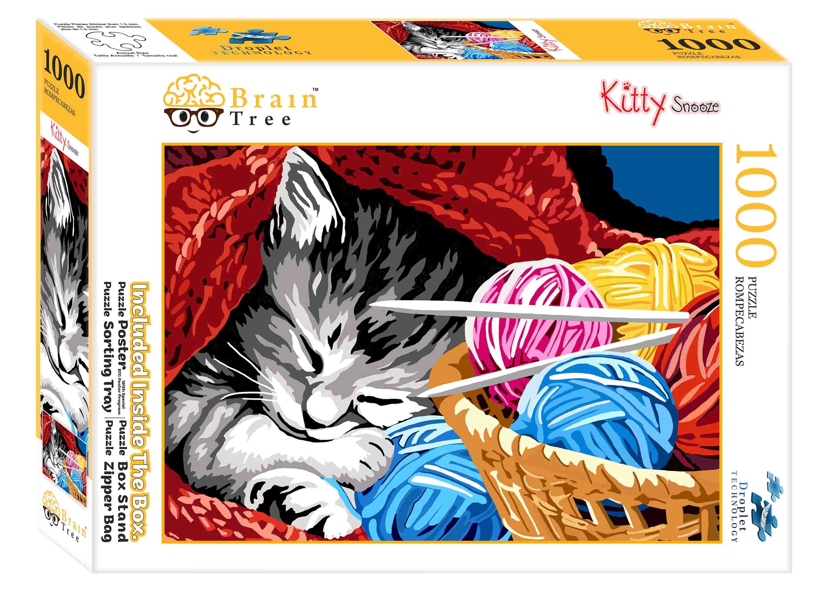 Kitty Snooze Puzzles, 1000 Piece Kitty Snooze Jigsaw Puzzles