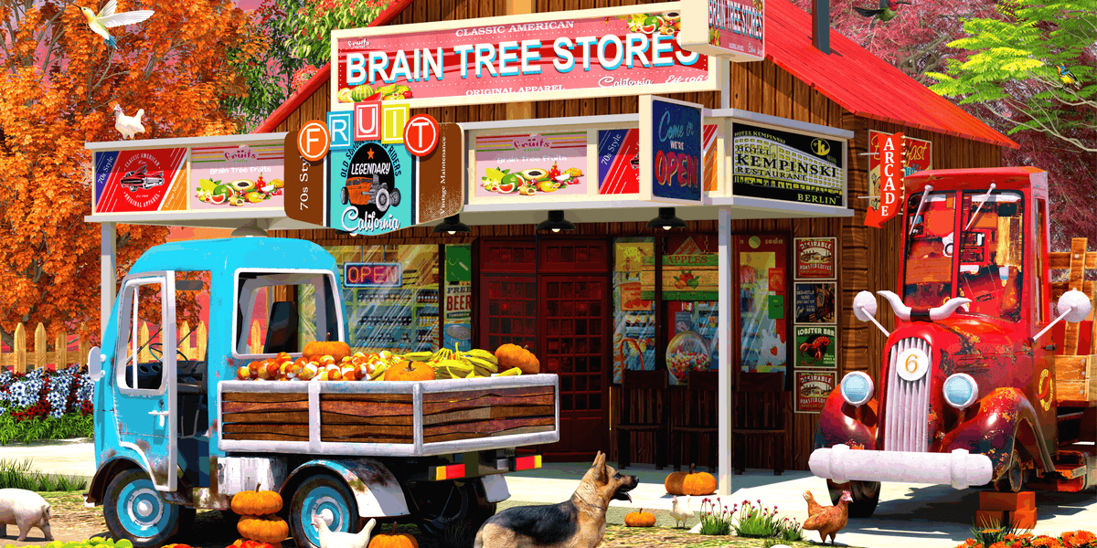 Buy Vintage Store Jigsaw Puzzles with 1000 Pieces | Brain Tree Games